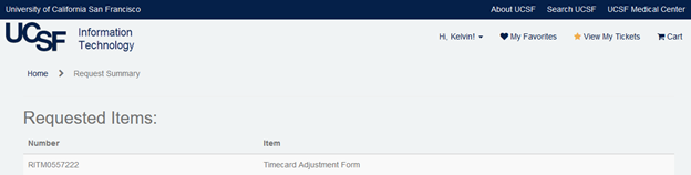 MyTime Timecard Adjustment Form | Controller's Office